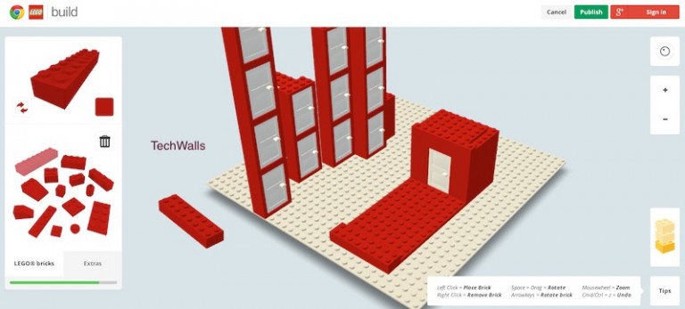 Build Lego Online with Google Chrome