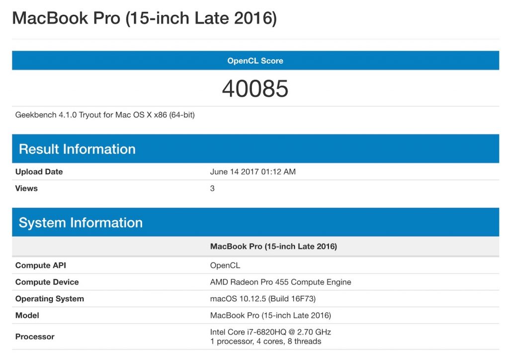 Radeon Pro 555 / 560 vs Radeon Pro 450 / 455 / 460 GPU on New MacBook Pro