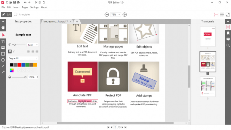 Icecream PDF Editor for Windows - Free Without any Limitation - TechWalls