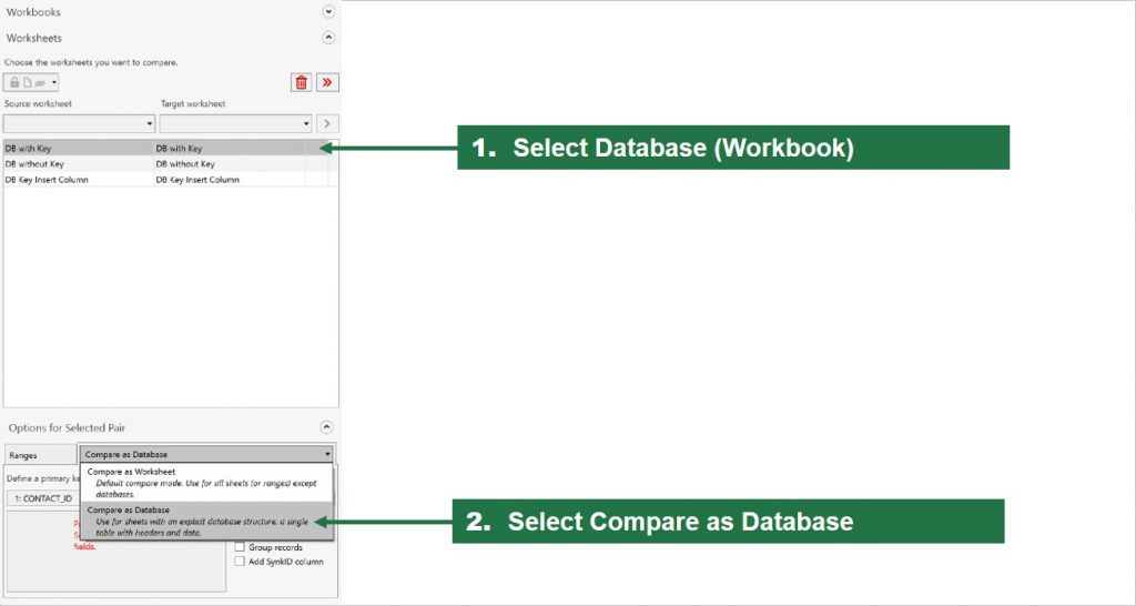 How to compare two excel databases for differences - TechWalls