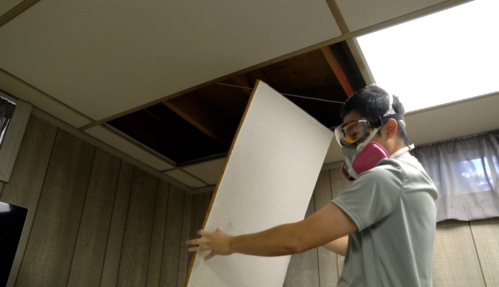 How to Replace Fiberglass Drop Ceiling Tiles with Vinyl Tiles - TechWalls