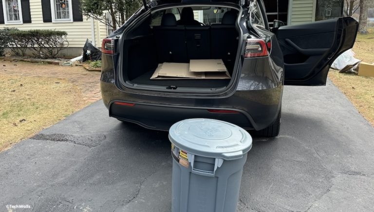 Can Trash Cans Fit Tesla Model Y's Trunk? - TechWalls